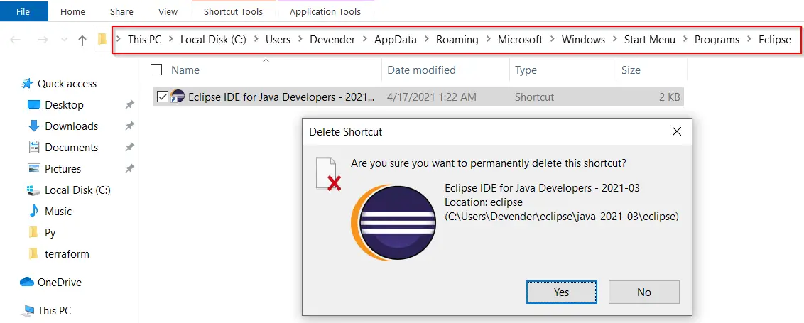 How to completely uninstall Eclipse IDE on Windows 10 satisfactorily | Eclipse IDE 2021‑03 ...