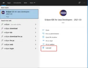 How to completely uninstall Eclipse IDE on Windows 10 satisfactorily ...