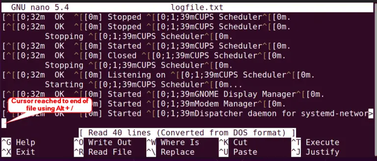 Nano go to end of file (2 easy shortcuts) | How to go to the end of a ...